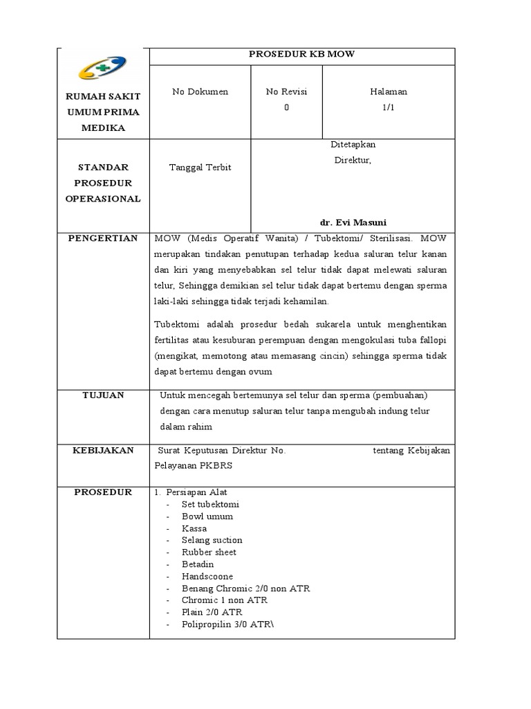 Sop KB Mow | PDF
