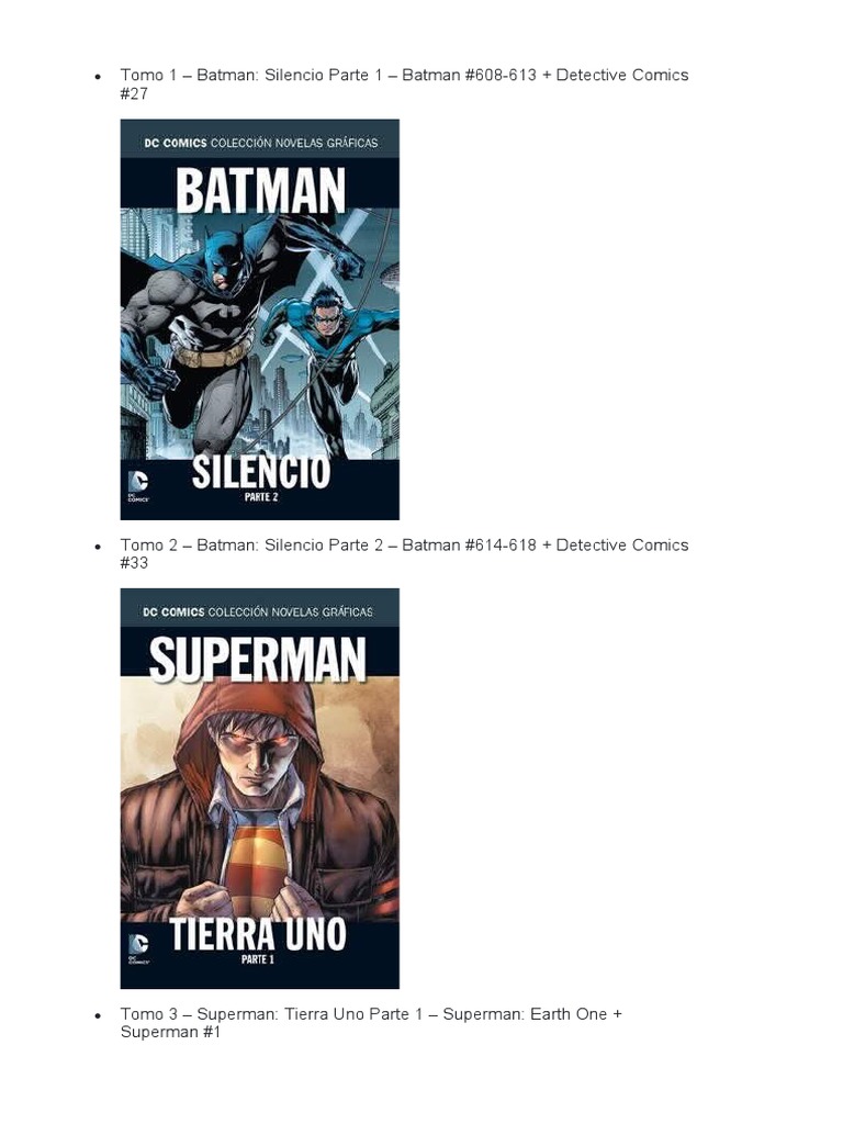 Colección DC Comics: 101 Tomos Esenciales | PDF | hombre murciélago | DC comics