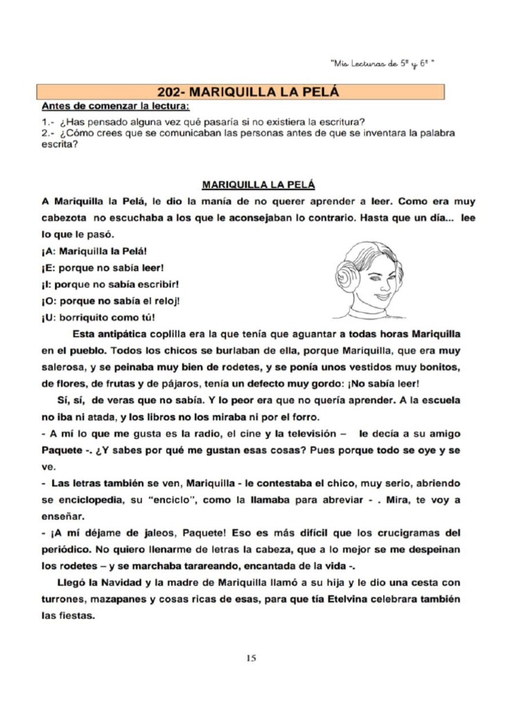 Documento Cuento de Mariquilla | PDF