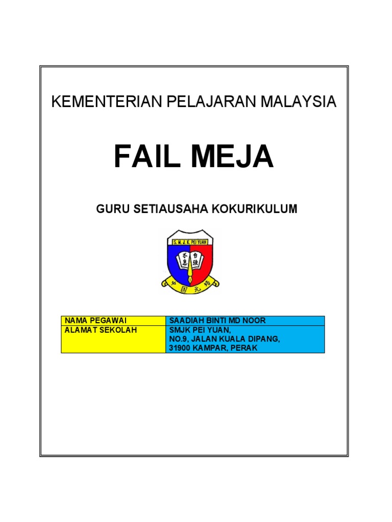 Word - Fail Meja Su Kokurikulum | PDF