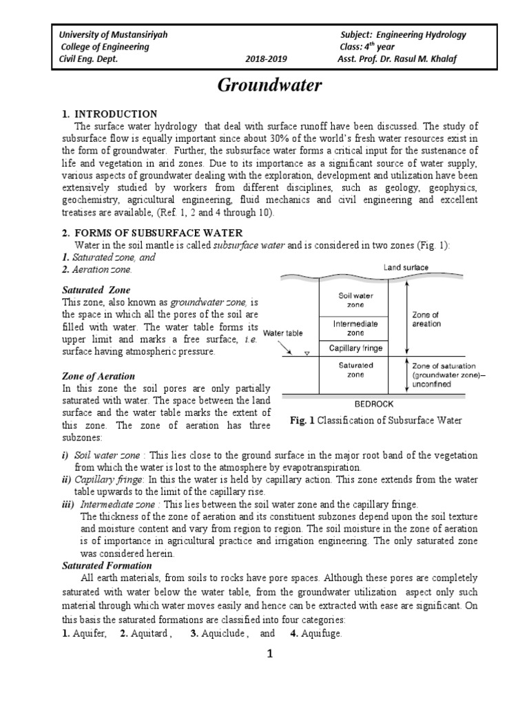 Groundwater Basics for Engineers | PDF | Aquifer | Porosity