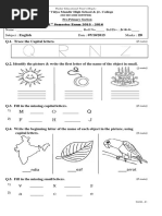 Maths Jr. KG Test Paper | PDF