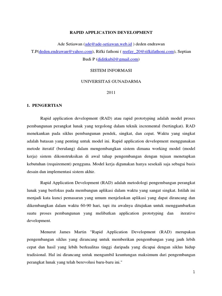 Rapid Application Development | PDF