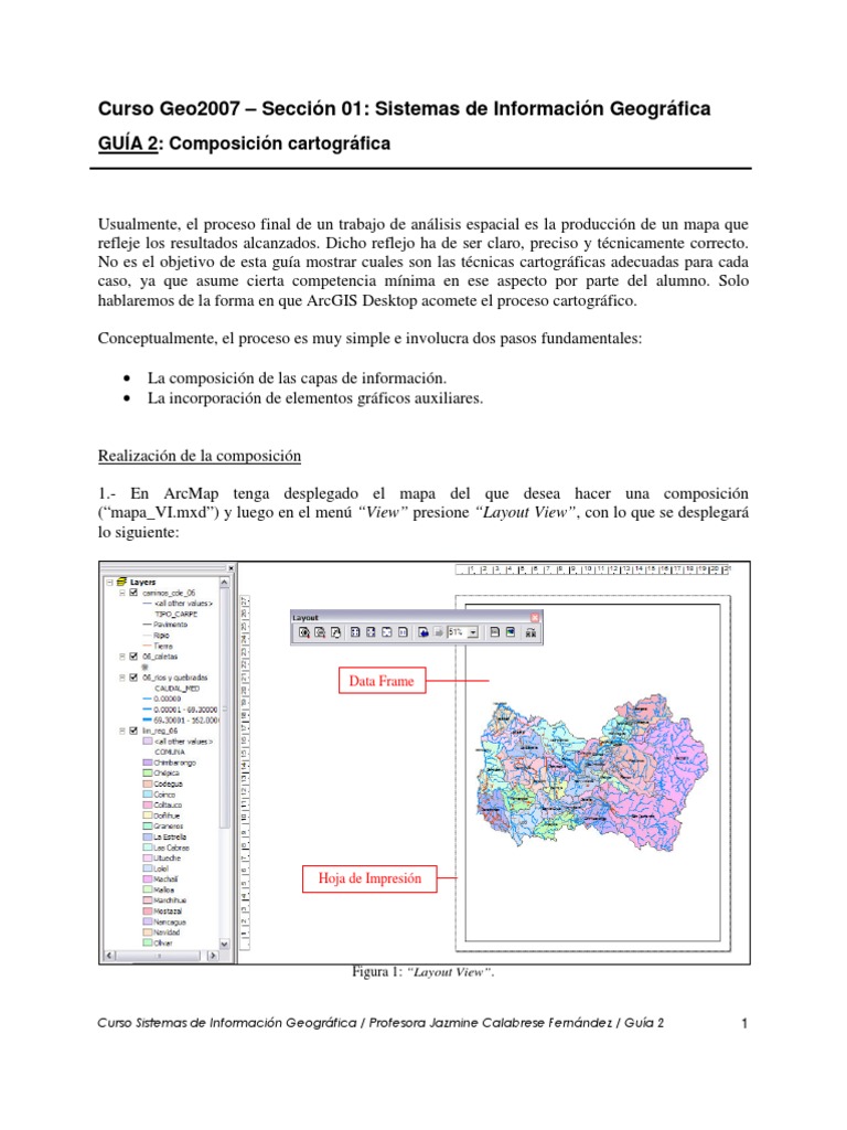 GUÍA 2 SIG Layout | PDF | Mapa | Sistema de información geográfica