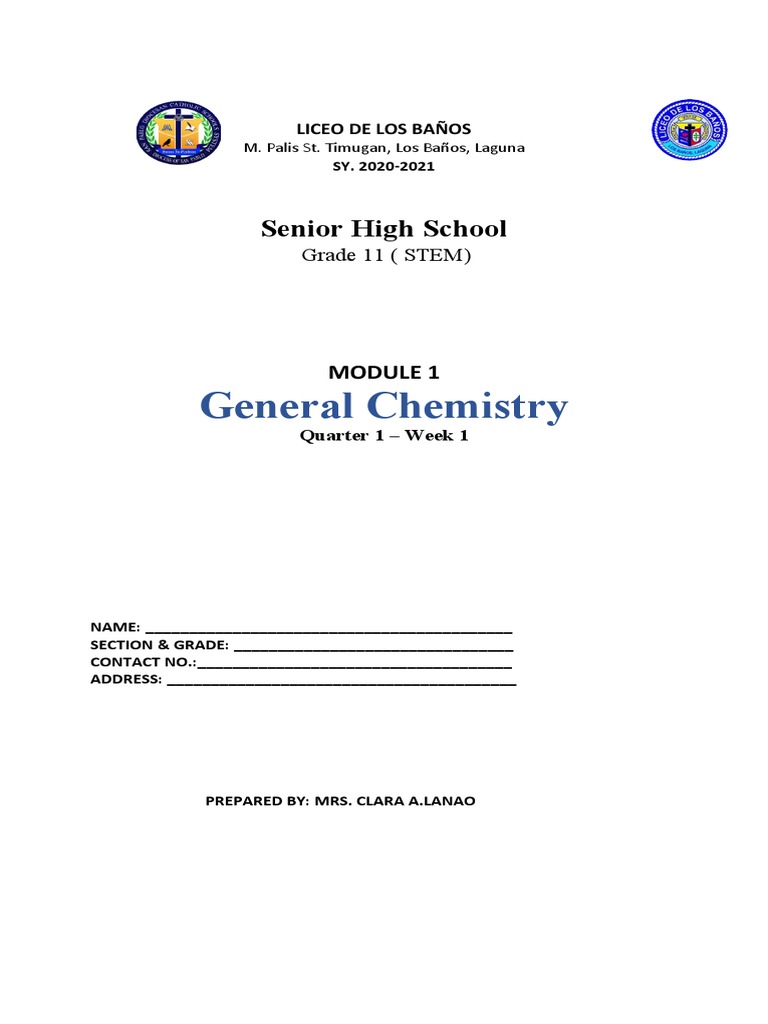 Grade 11 STEM General Chemistry Module 1 | PDF | Ion | Radioactive Decay