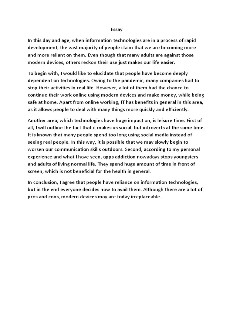 Essay Technologies | PDF | Computers