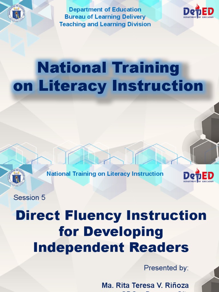 Faye Final Session 5 Direct Fluency Instruction For Developing Independent Readers ED | PDF ...