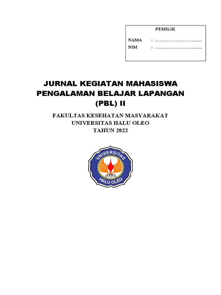 Jurnal PBL II FKM UHO | PDF | Karier & Perkembangan