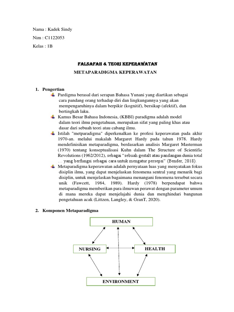 Tugas2 - Kadek Sindy - C1122053 - Falsafah Dan Teori Keperawatan | PDF ...