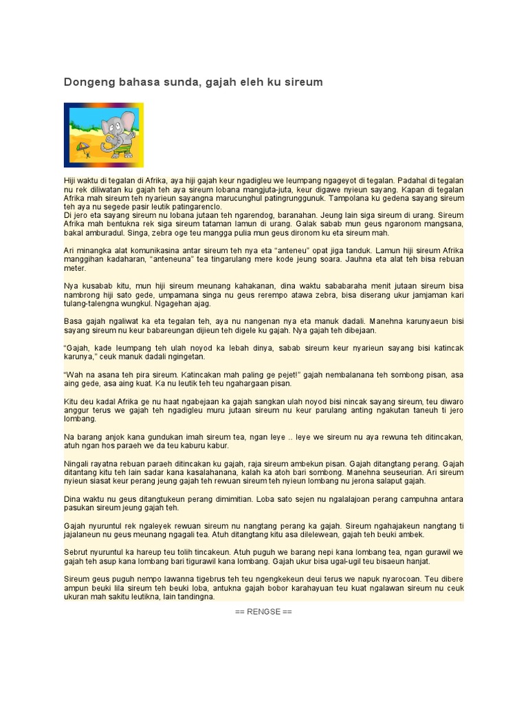 Dongeng Bahasa Sunda | PDF | Puisi