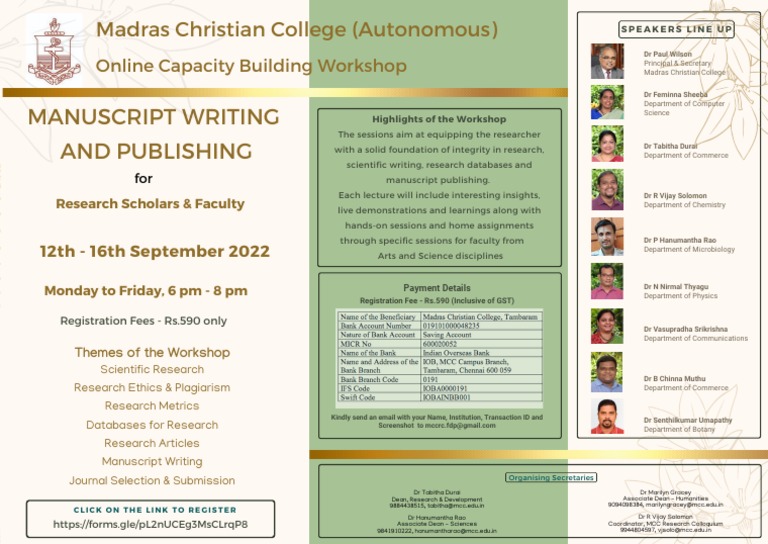 MCC Workshop Invite | Download Free PDF | Science