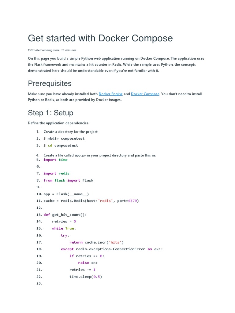 Docker Compose: Build Python Flask App | PDF | Web Application | World Wide Web