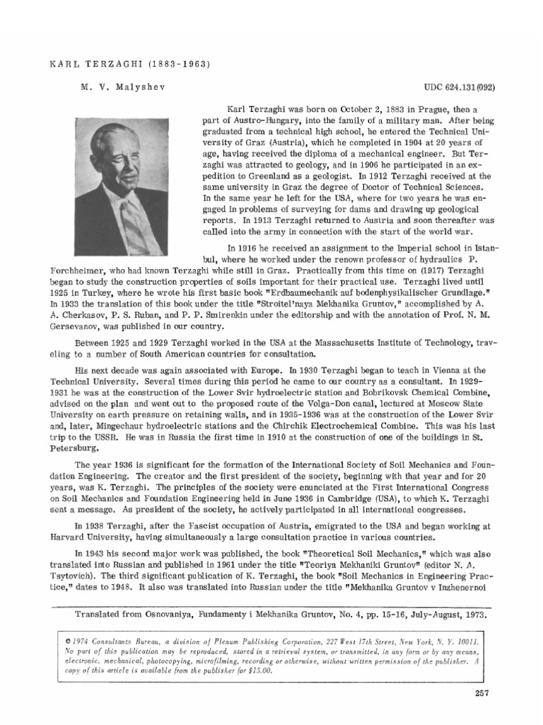 Karl Terzaghi | PDF | Science
