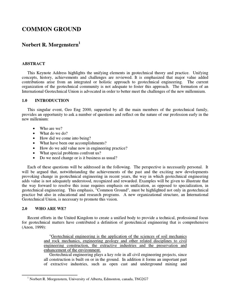 Common Ground | PDF | Geotechnical Engineering | Oil Sands