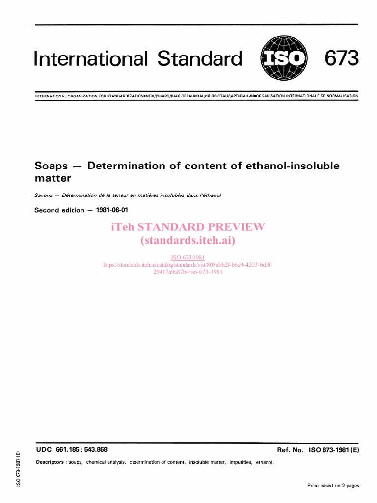 Iso 673 1981 | PDF