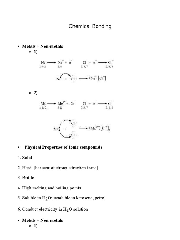Chemical Bonding | PDF | Chemical Bond | Covalent Bond