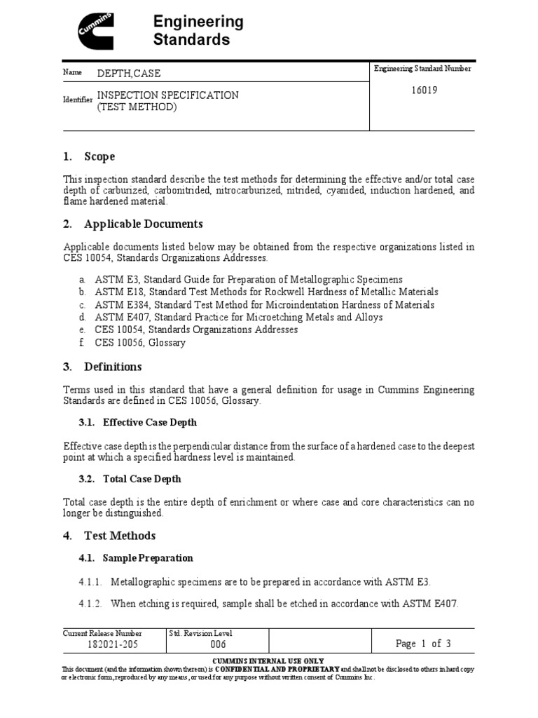 Scope: 3.1. Effective Case Depth | PDF | Chemistry | Materials Science