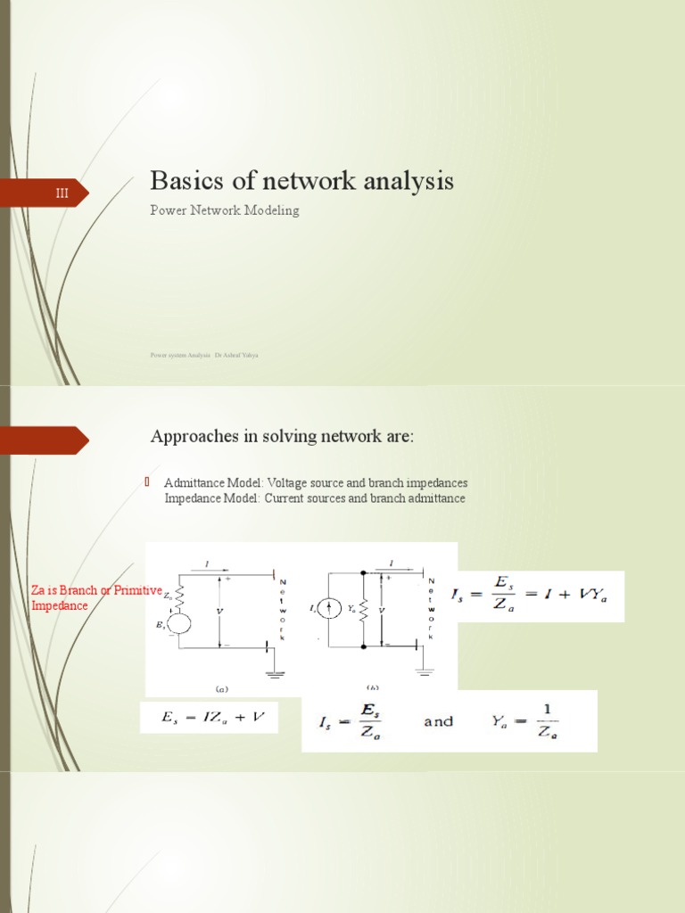 2 Network Modeling-The Admittance Model PSA NUST Postgraduate Fall 2022 | PDF | Electrical ...