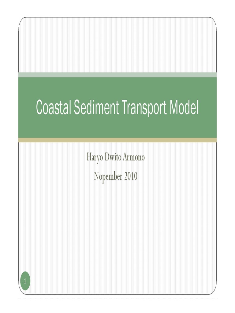 Coastal Sediment Transport Modeling | PDF