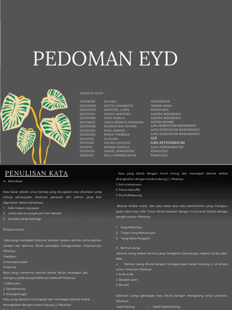 Pedoman Eyd | PDF