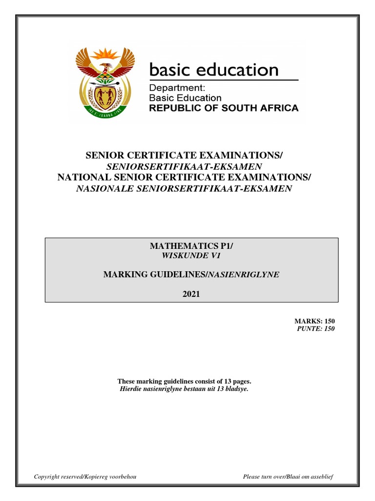 Mathematics p1 Jun 2021 Memo PDF | PDF | Area | Analytic Geometry