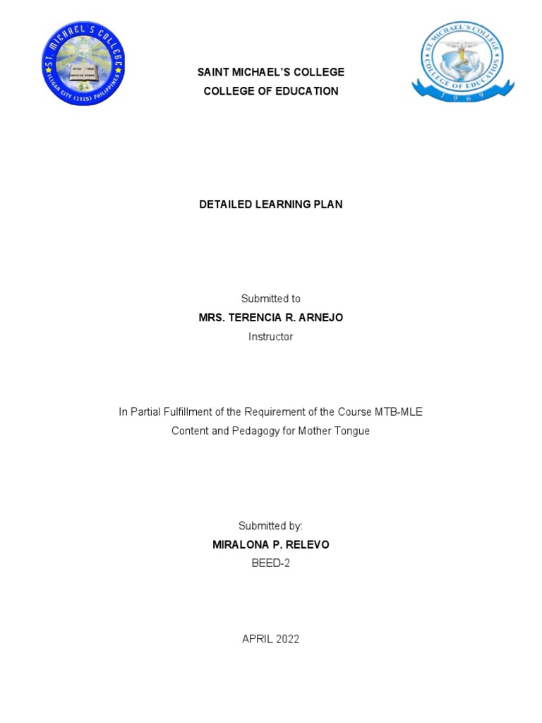 Mtb-Mle Lesson Plan | PDF | Learning | Teachers