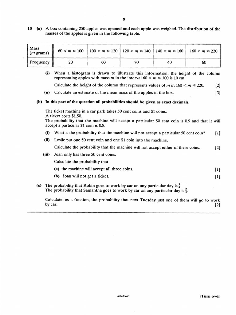 O Level Gen Math Statistics | PDF | Histogram | Mode (Statistics)