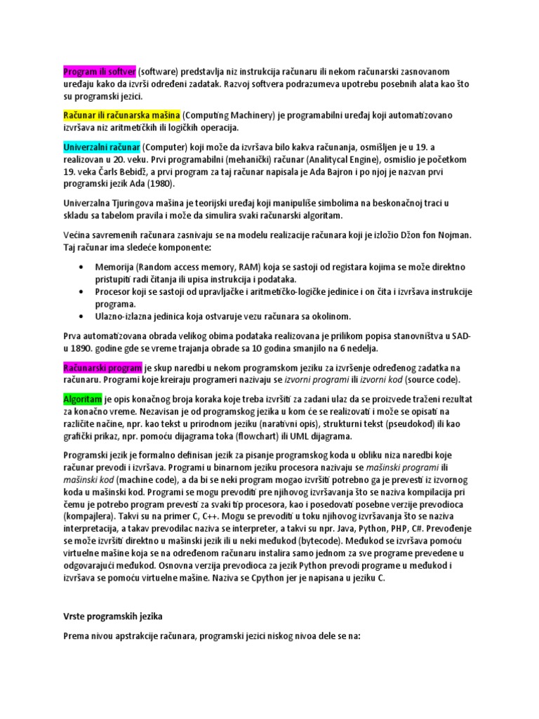 Gradivo Za Prvi Kolokvijum | PDF