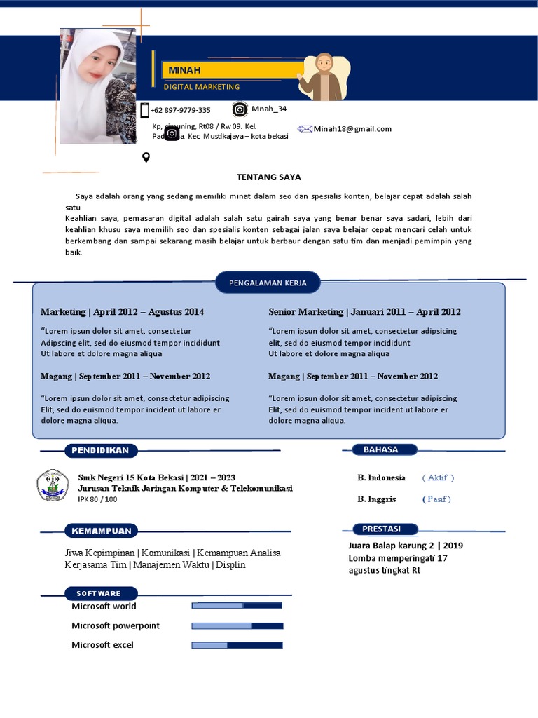 CV Minah XI TJKT 1 | PDF