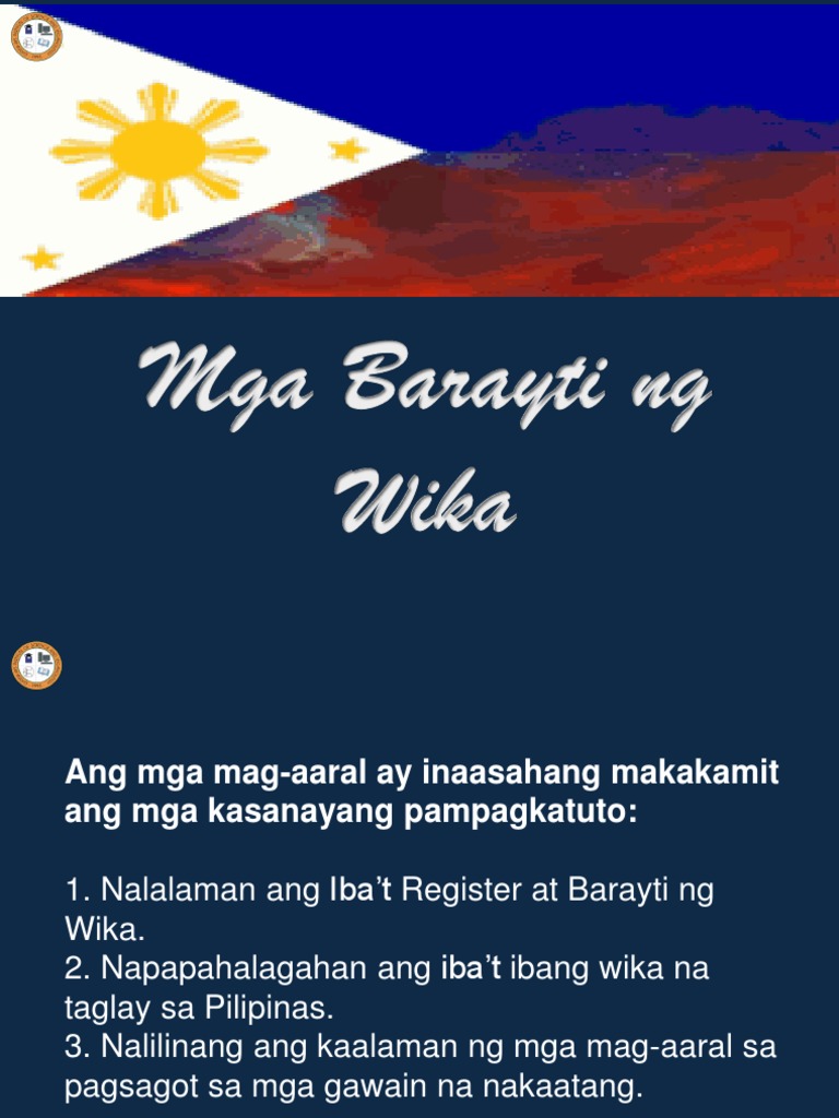 Week 2 Mga Barayti NG Wika | PDF