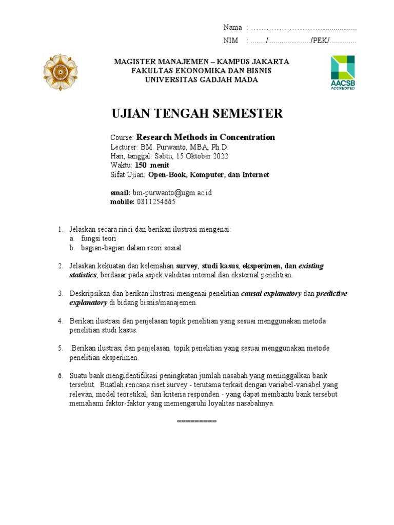 UTS RMiC MM UGM | PDF