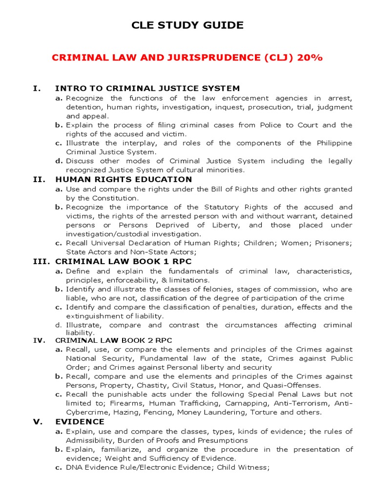 Cle Study Guide 2022 | PDF | Forensic Science | Criminology