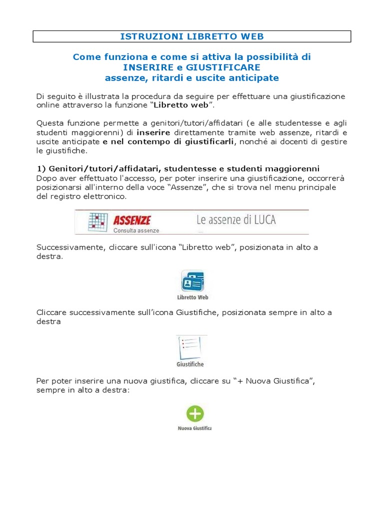 Istruzioni Libretto Web | PDF