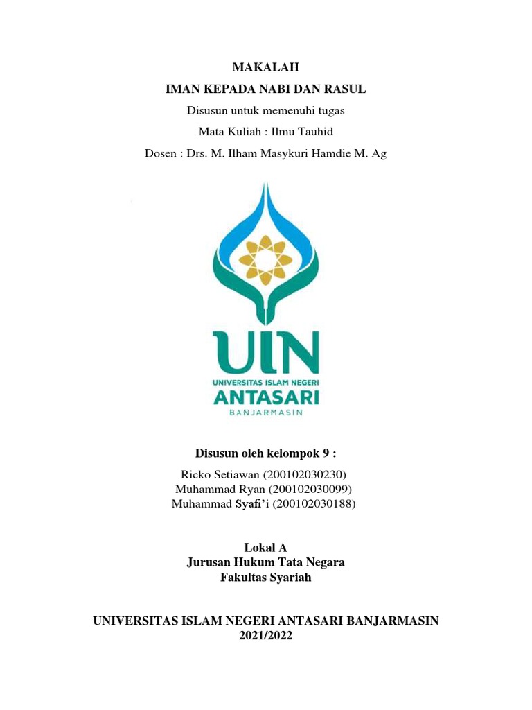 Kelompok 9 Ilmu Tauhid A Pdf