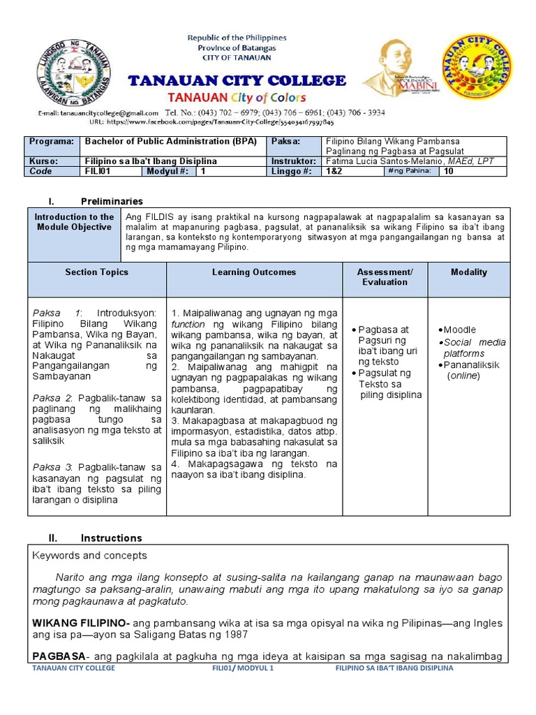 Fildis LM1 Fmelanio | PDF