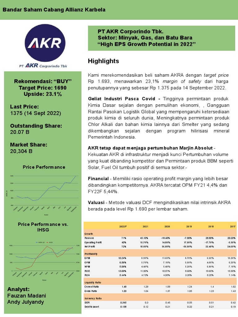 Equity Research 01 - AKRA - JK | PDF