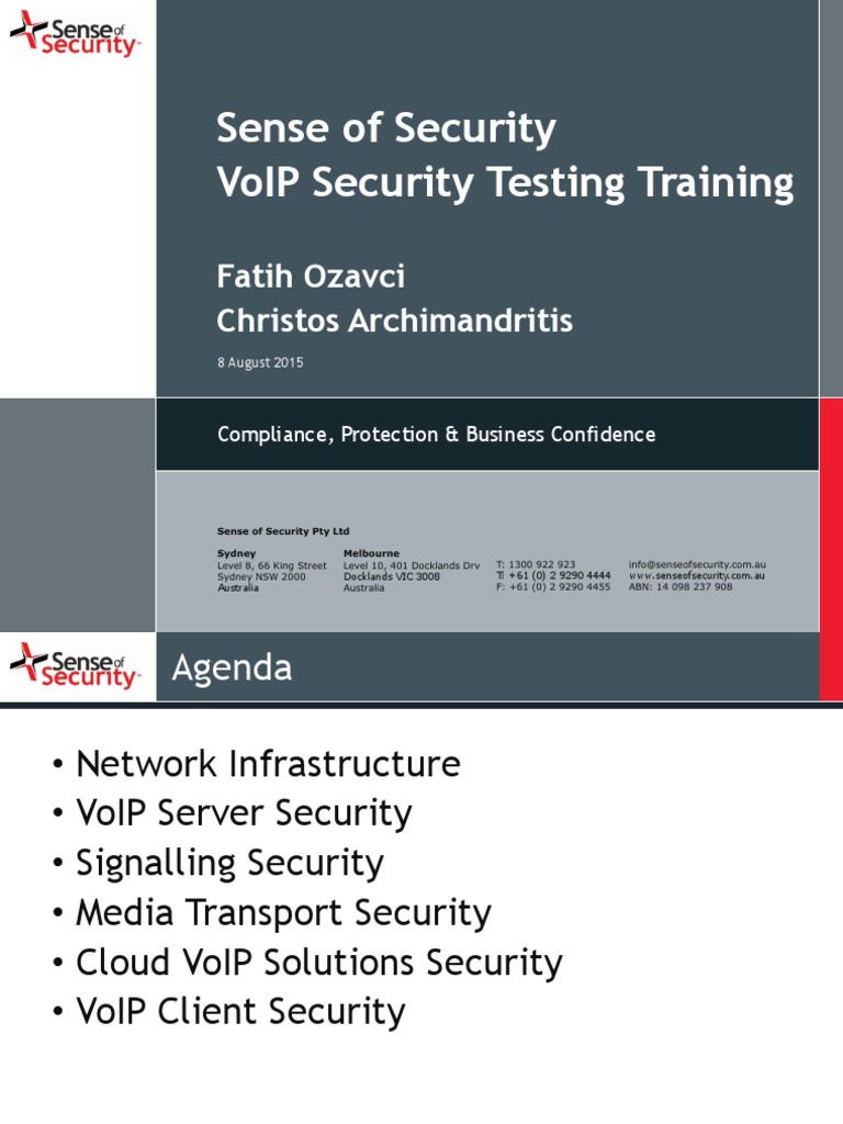 Sense of Security VoIP Security Testing Training (PDFDrive) | PDF ...