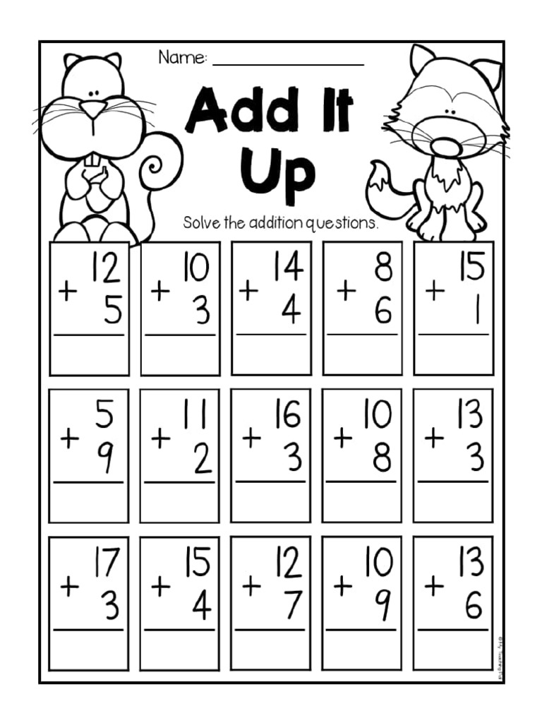 Addition Worksheets For Grade 2 | PDF