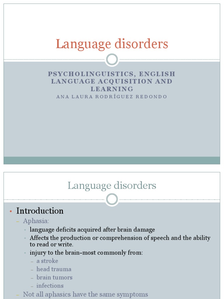 An Overview of Aphasia: Types, Symptoms, and Characteristics | PDF ...