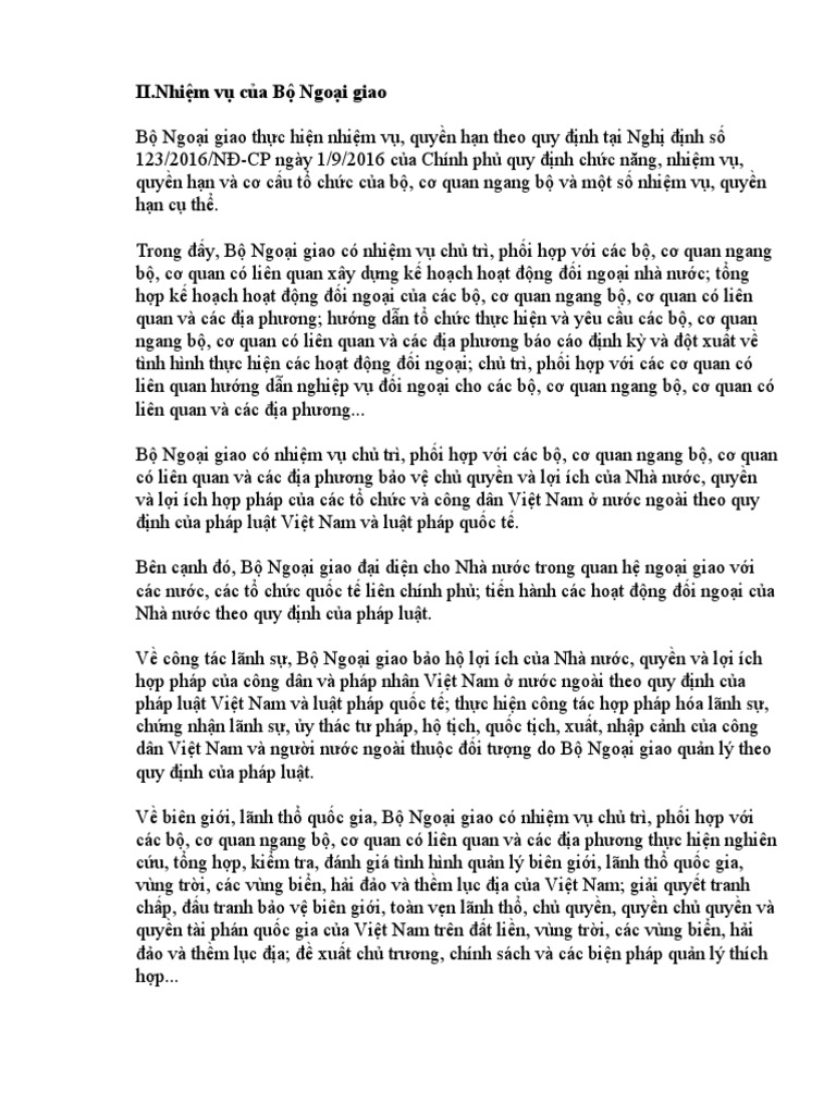 Công Tác Ngo I Giao | PDF