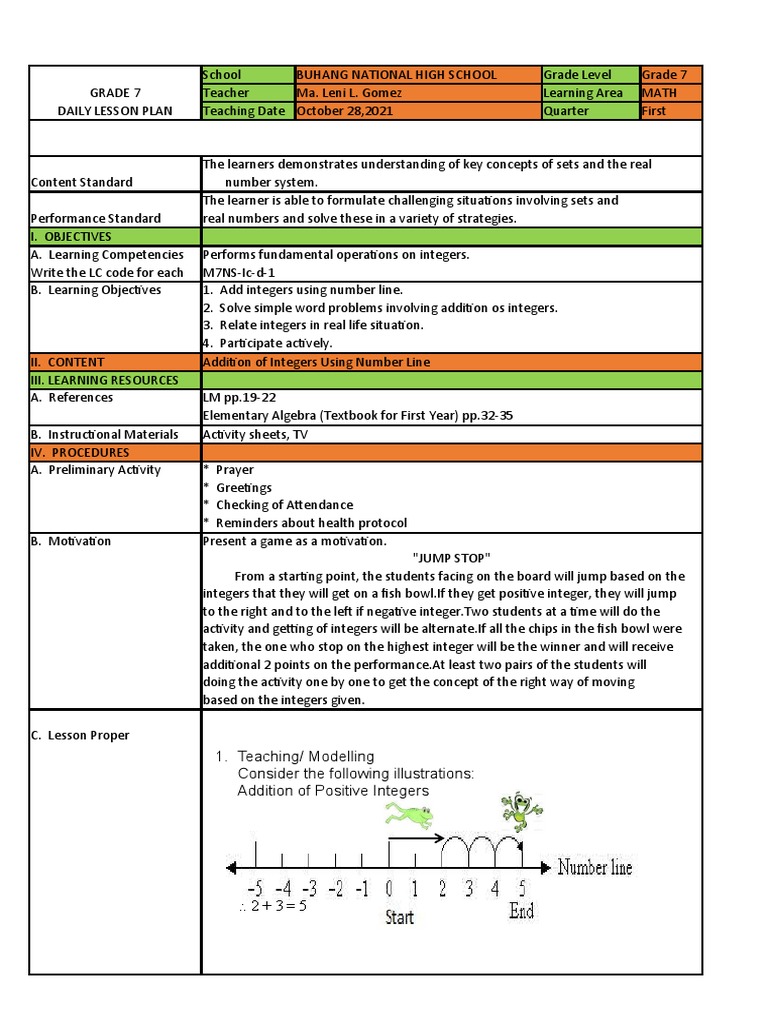 Demo Plan Q1-2021-22 | PDF | Learning | Numbers