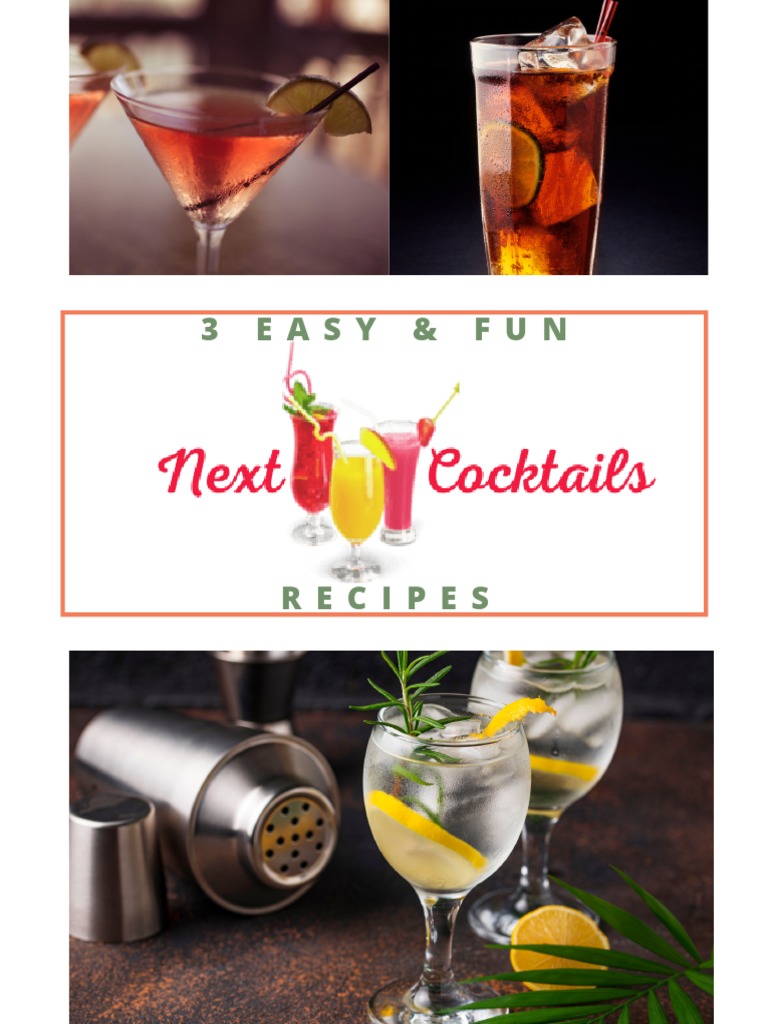 3 Cocktail Recipe Freebie | PDF | Lime (Fruit) | Cocktails