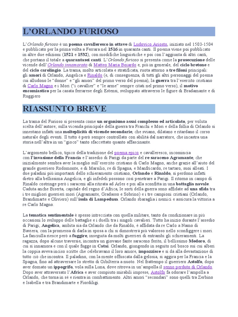 Orlando Furioso | PDF
