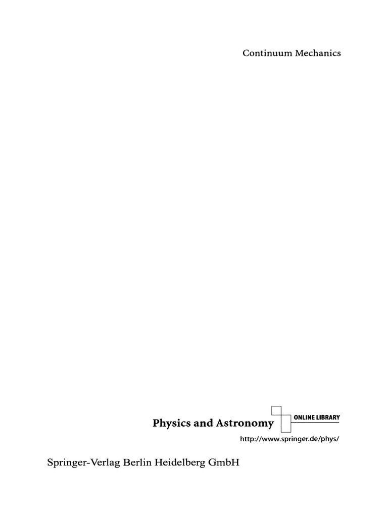 ContinuumMechanics ProfessorI-ShihLiu | PDF | Linear Elasticity | Tensor ContinuumMechanics ProfessorI-ShihLiu | PDF | Linear Elasticity | Tensor
