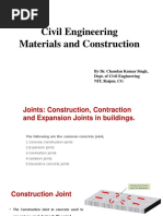 Expansion Joints Vs Contraction Joints Vs Construction Joints Pdf