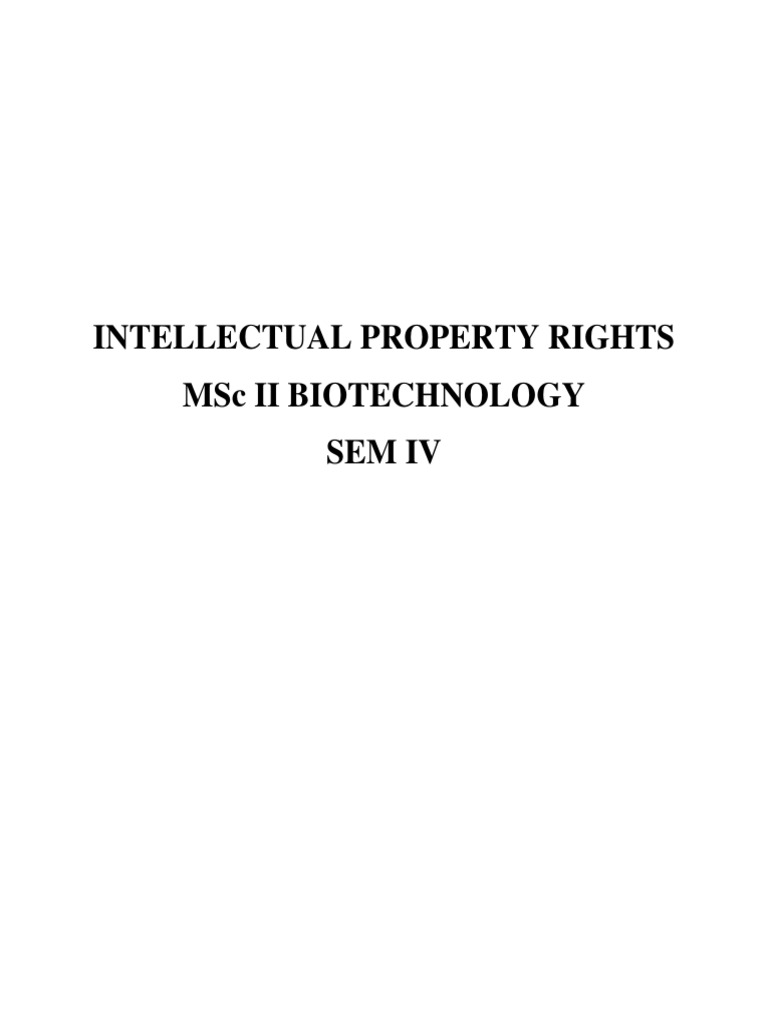 IPR MSC II | PDF