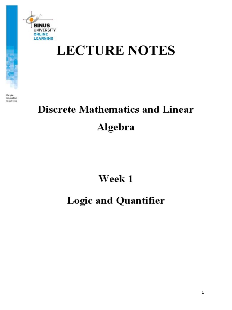 01 Logic and Quantifier | PDF