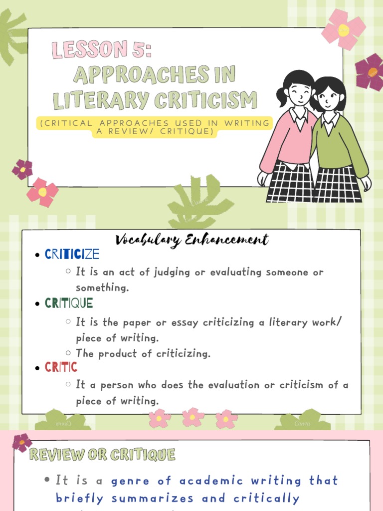 Lesson 5 Approaches in Literary Criticism | PDF | Feminism | Gender Studies