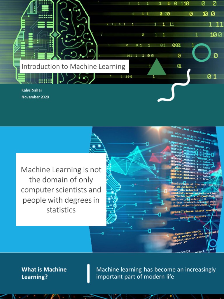 Introduction To Machine Learning | PDF | Machine Learning | Statistical ... Introduction To Machine Learning | PDF | Machine Learning | Statistical ...