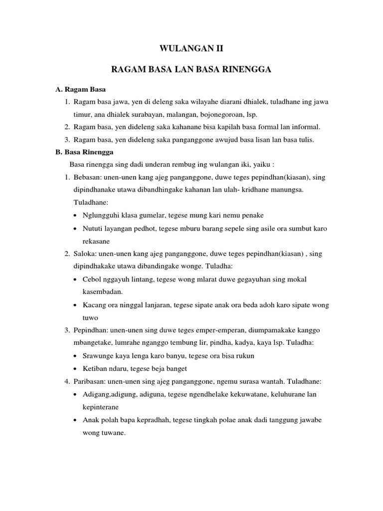 WULANGAN 2 Kelas 8 | PDF